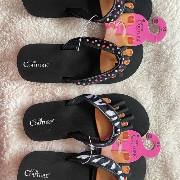 Bath & Body | Pedi Couture Black Toe Separator Sandals | Poshmark